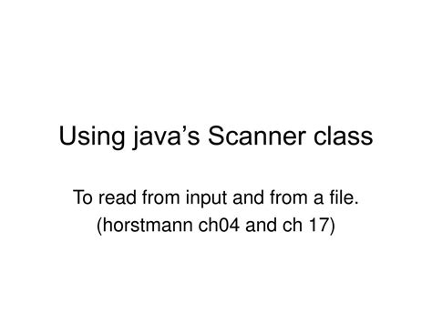 Ppt Using Javas Scanner Class Powerpoint Presentation Free Download