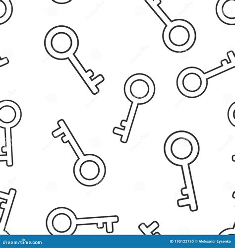 Key Icon In Flat Style Password Vector Illustration On White Isolated Background Stock Vector