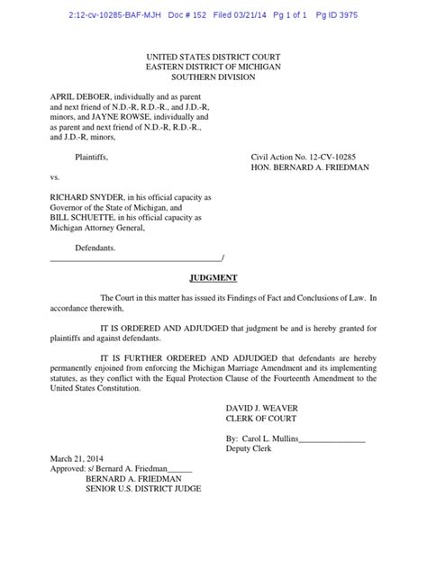 Court Ruling On Michigan Marriage Amendment Pdf