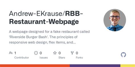 GitHub Andrew EKrause RBB Restaurant Webpage A Webpage Designed For