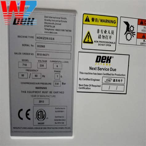 Dek Horizon 03ix Smt Pcb Solder Paste Printer Fully Automatic