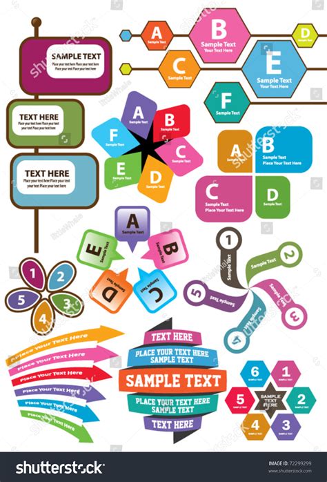 텍스트 상자 및 디자인 요소 집합 스톡 벡터로열티 프리 72299299 Shutterstock