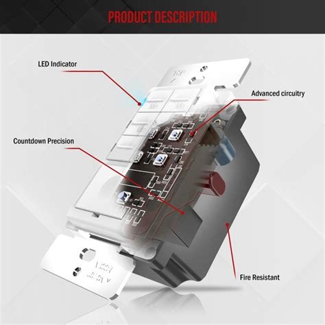Enerlites 15 Amps 120 Volt In Wall Countdown Lighting Timer Het06 J Wwp3p At