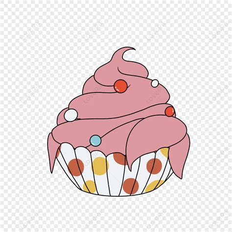 손으로 그린 폴카 도트 컵 일러스트 케이크 클립 아트 불맛좋은갈색 Png 일러스트 무료 다운로드 Lovepik