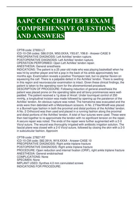 Aapc Cpc Chapter 8 Exam Comprehensive Questions And Answers Aapc Cpc Stuvia Us