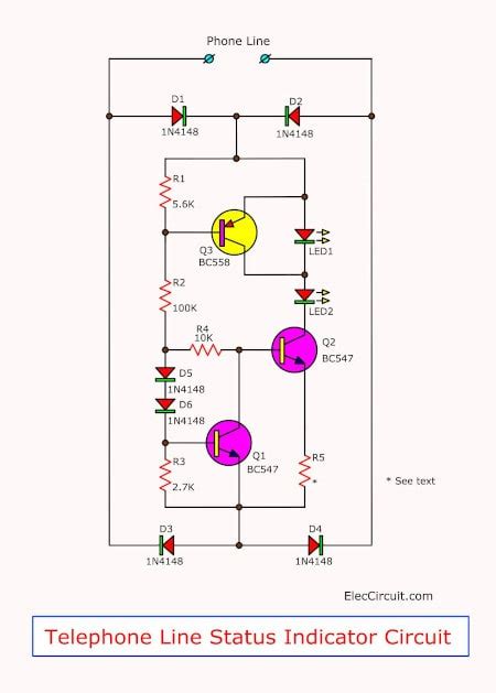The Telephone Line Status Indicator ElecCircuit Com