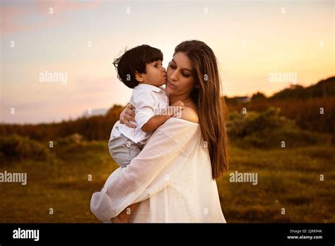 My Greatest Blessings Call Me Mom A Son Kissing His Young Mother On