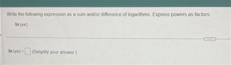 Solved Write The Following Expression As A Sum Andor