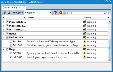 using existing code analysis rules with tfs 11 beta