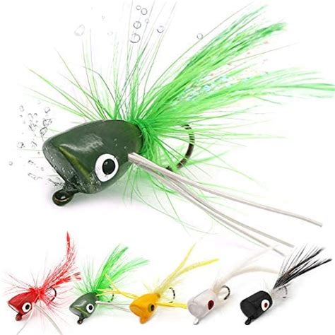 Xfishman Popper Flies For Fly Fishing Topwater Bass Panfish Bluegill
