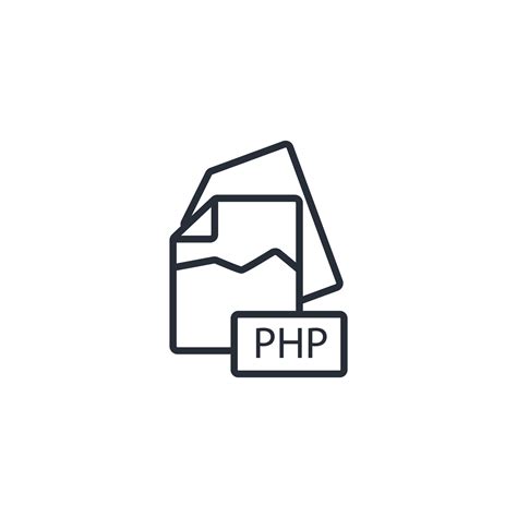 Php File Icon Editable Strokelinear Style Sign For Use Web Design