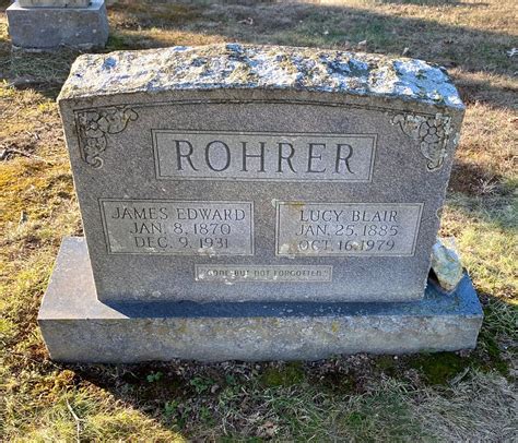 James Edward Rohrer 1870 1931 Find A Grave Memorial