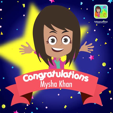 Taleemabad Congratulations To Mysha Khan For Winning
