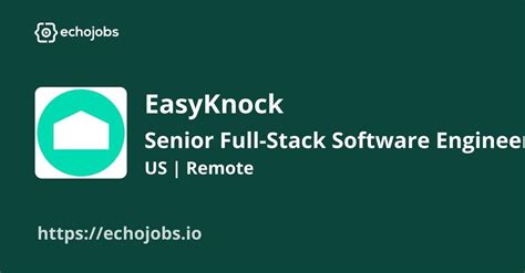 easyknock is hiring senior full stack software engineer usd 115k 145k us remote [python node