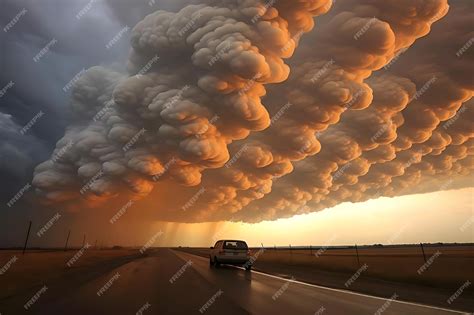Premium Photo Mammatus Clouds These Rare Cloud Formations Look Like Pouches Or Bubbles