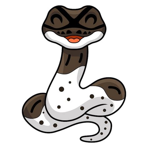 Dessin Animé Mignon Python Boule Oreo Vecteur Premium