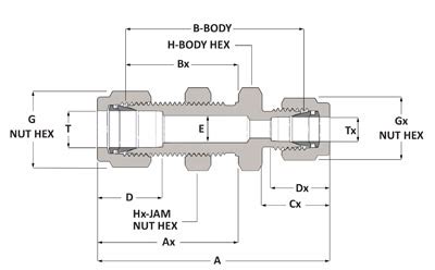 Bulkhead Reducing Union Duolok On SSP Corp