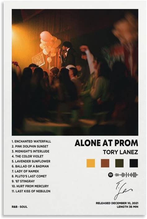 Didido Tory Poster Lanez Alone At Prom Album Cover Canvas Posters For