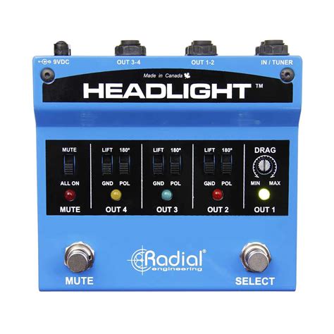 Radial Headlight 4 Output Guitar Amp Selector Switch