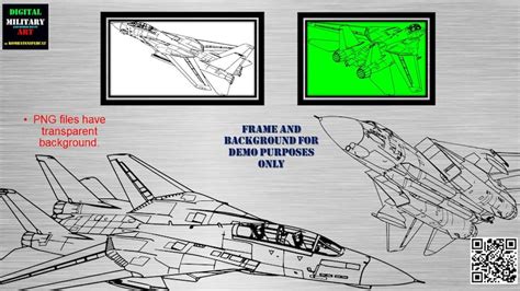 F 14 Tomcat Aircraft Pack Svg And Png Formats Digital Military Drawings Ten 10 Line Drawings