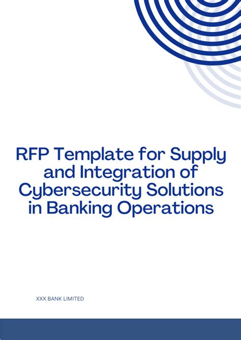 Rfp Template For Supply And Integration Of Cybersecurity Solutions In Banking Operations
