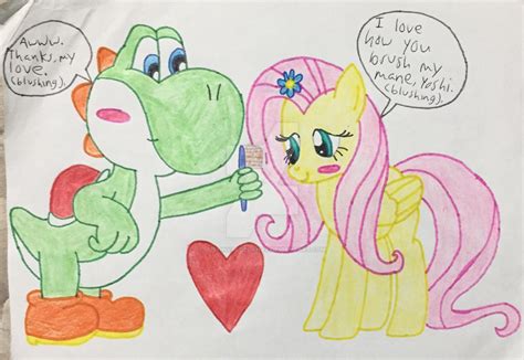 Yoshi Brushing Fluttershy Mane 3 By Justinvaldecanas On Deviantart