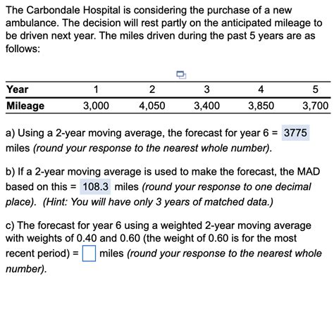 Solved D Using Exponential Smoothing With α 020 And The