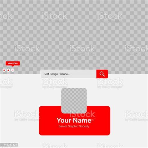 소셜 미디어를 위한 흰색 및 빨간색 사용자 인터페이스 템플릿입니다 로고와 헤더를 배경 아래에 두십시오 사교모임에 대한 스톡 벡터 아트 및 기타 이미지 Istock