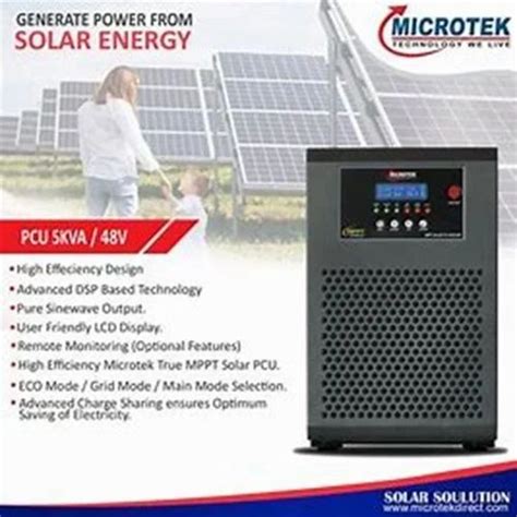 Microtek Hi End Pcu Mppt 5kva48v Solar Power Conditioning Unit Black
