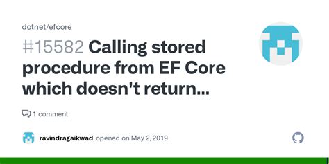 Calling Stored Procedure From Ef Core Which Doesn T Return Primary Key