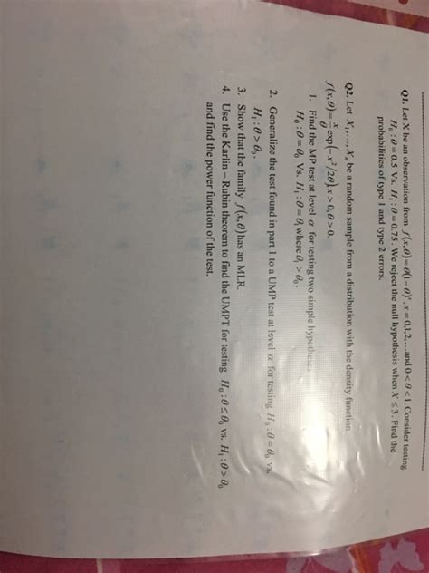 Solved Let X Be An Observation From F X Theta Theta Chegg Com