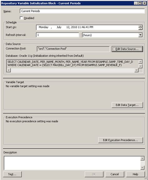 Srinivasan Software Solutions OBIEE 11g Using Initialization Blocks