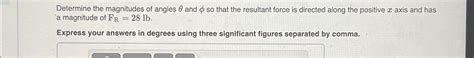 Determine The Magnitudes Of Angles Theta And