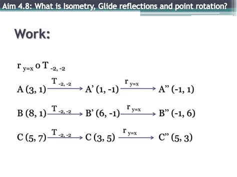Ppt Aim 4 8 What Is Isometry Glide Reflections And Point Rotation Powerpoint Presentation