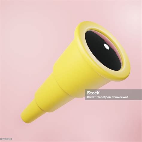 모형 및 웹 배너를 위한 깨끗한 배경에 쌍안경 아이콘의 3d 렌더링 만화 인터페이스 디자인 최소한의 메타버스 개념 3차원 형태에
