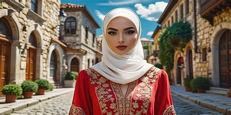 계단식 요정 조명과 무성한 녹지를 배경으로 우아하게 포즈를 취하는 현대적인 미니멀리스트 웨딩 드레스를 입은 멋진 신부 녹지 배경 현대적인 신부의 우아함 미니멀한 웨딩