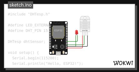 cek suhu dan kelembaban wokwi esp32 stm32 arduino simulator