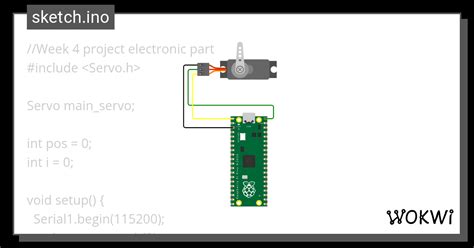 Servo Motor Control With Pico Wokwi Esp32 Stm32 Arduino Simulator