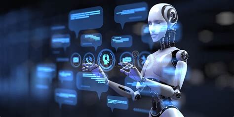 Ai Chatbot And Natural Language Processing Technology Concept Illustrated Stock Illustration