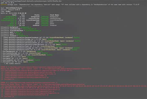Bug Cant Build React Devtools Extensions · Issue 20997 · Facebook