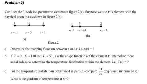 Solved Problem 2 Consider The 3 Node Iso Parametric Element