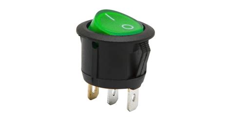 Interupator Basculant 1 Circuit 6a 250v On Off Lumina Verde Glof09085gr Arhiva Okazii Ro