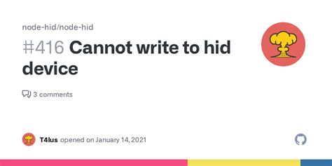 Cannot Write To Hid Device · Issue 416 · Node Hidnode Hid · Github