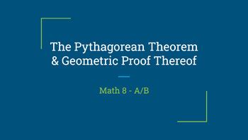 Pythagorean Theorem Geometric Proof Thereof Google Slides TPT