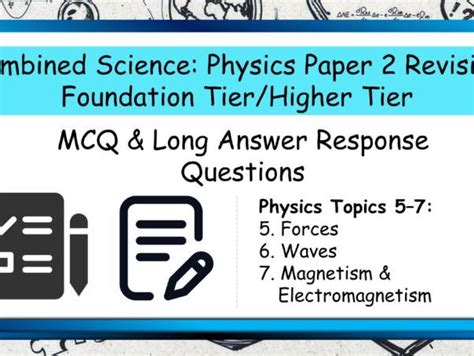 Gcse Science Paper 1 And 2 Mcqs And Long Answer Revision Questions For Biology Chemistry Physics