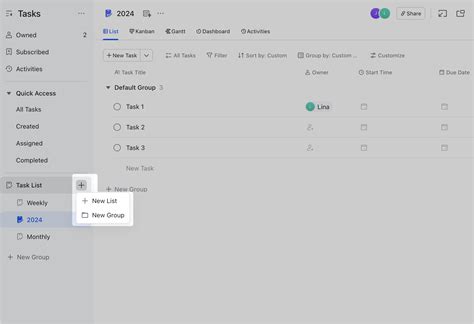 Create Share And Manage Task Lists