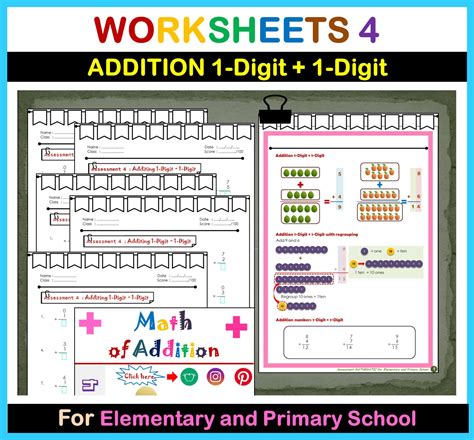 Math Addition Part 1 To 4 Bundles Math Addition Worksheets Addition Word Problems Made By