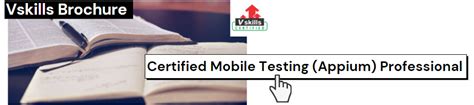 Certified Mobile Testing Appium Professional Vskills Online Tutorial