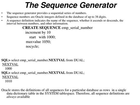 Ppt Schema Objects The Different Types Of Objects Contained In A Users Schema Are Tables