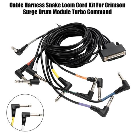 Cable Harness Snake Loom Cord Kit For Crimson Surge Drum Module Turbo